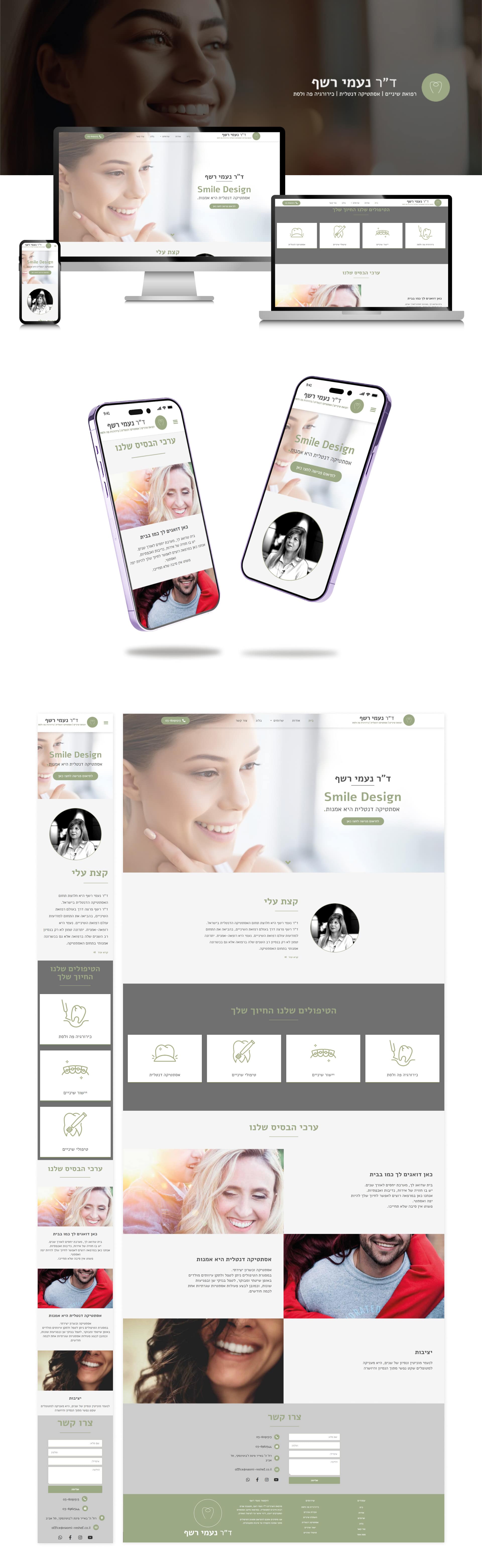 פיתוח אתר מרפאת שיניים של ד"ר נעמי רשף • FULLPOWER